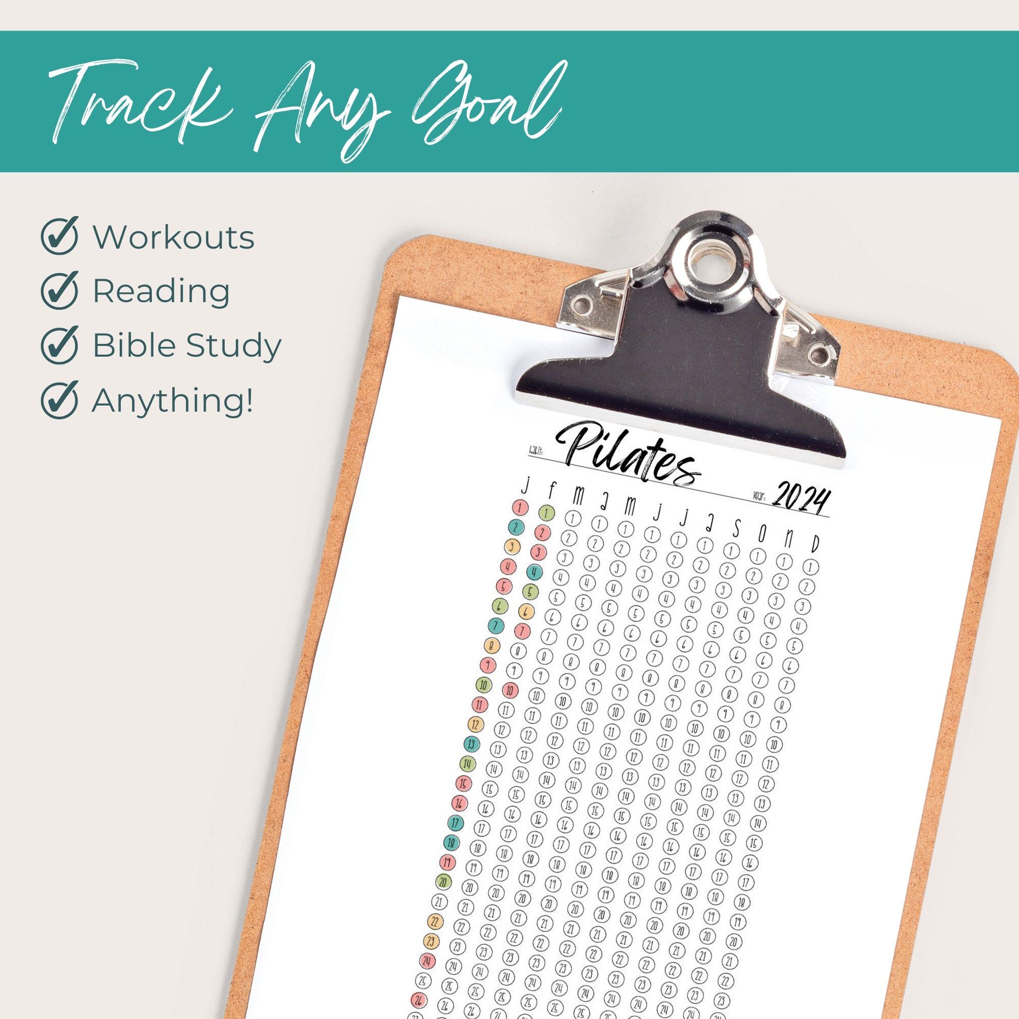 Yearly Habit Tracker - PRINTABLE Journal Page, Digital Planner, Annual ...