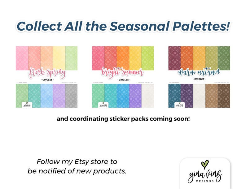 Deep Winter Circles Digital Paper Pack Jewel-tone Seamless Repeat ...