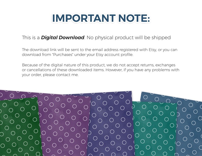 Deep Winter Circles Digital Paper Pack Jewel-tone Seamless Repeat ...