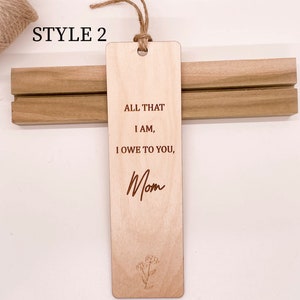 Personalized Mother's Day Bookmark | Custom Mother's Day Gift | Gift ...