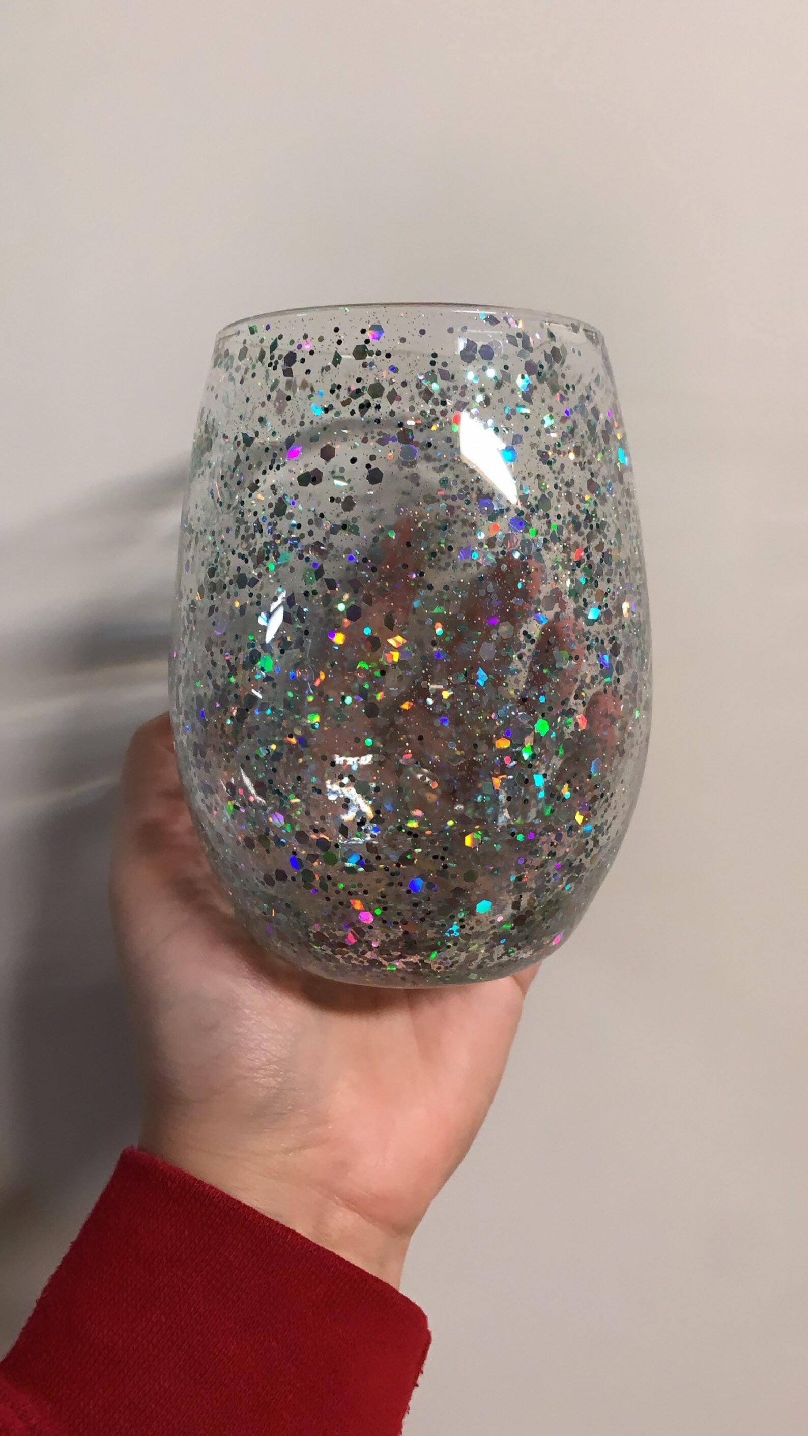 Disco Ball Stemless Wine Glass Etsy
