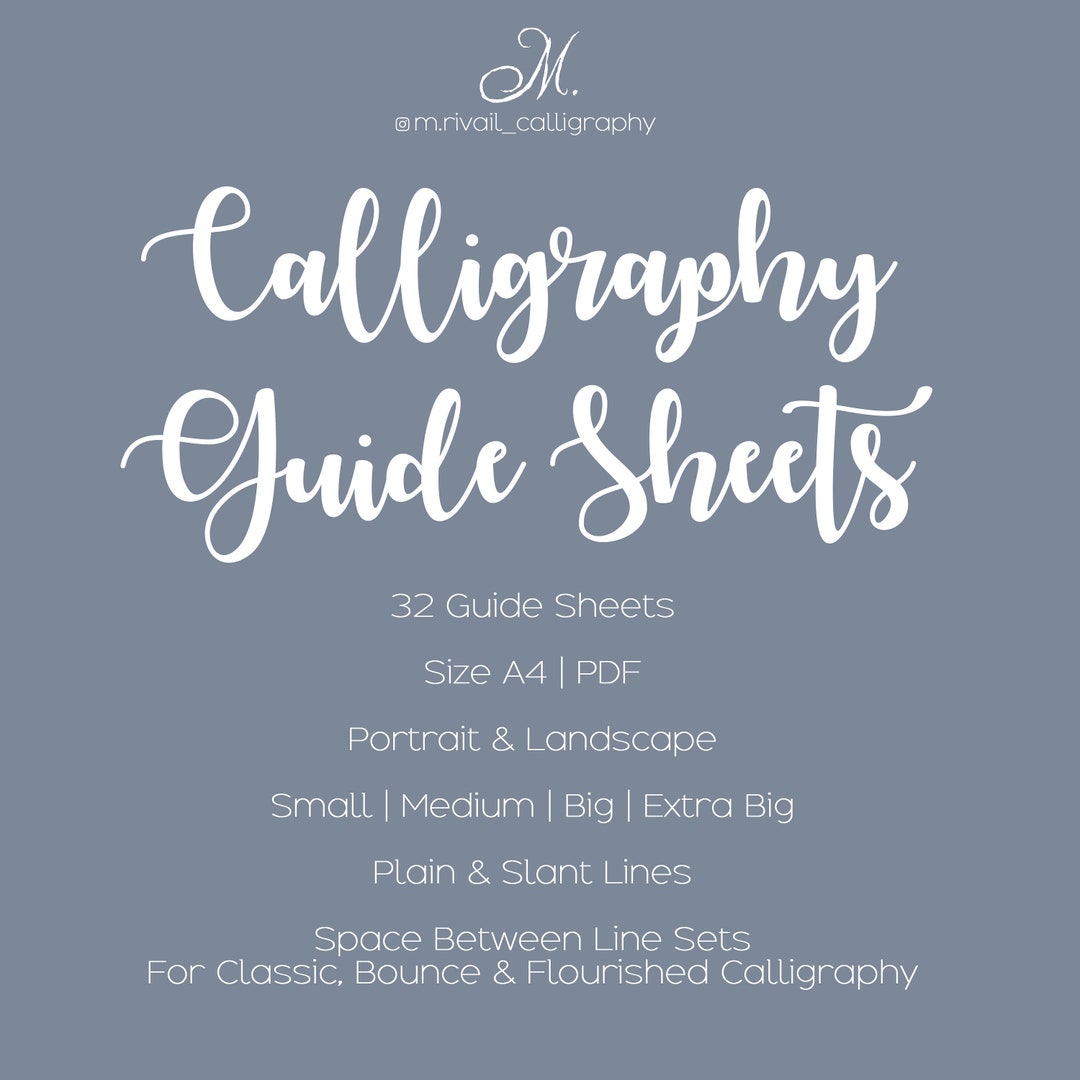 Calligraphy Guide Sheets - Etsy
