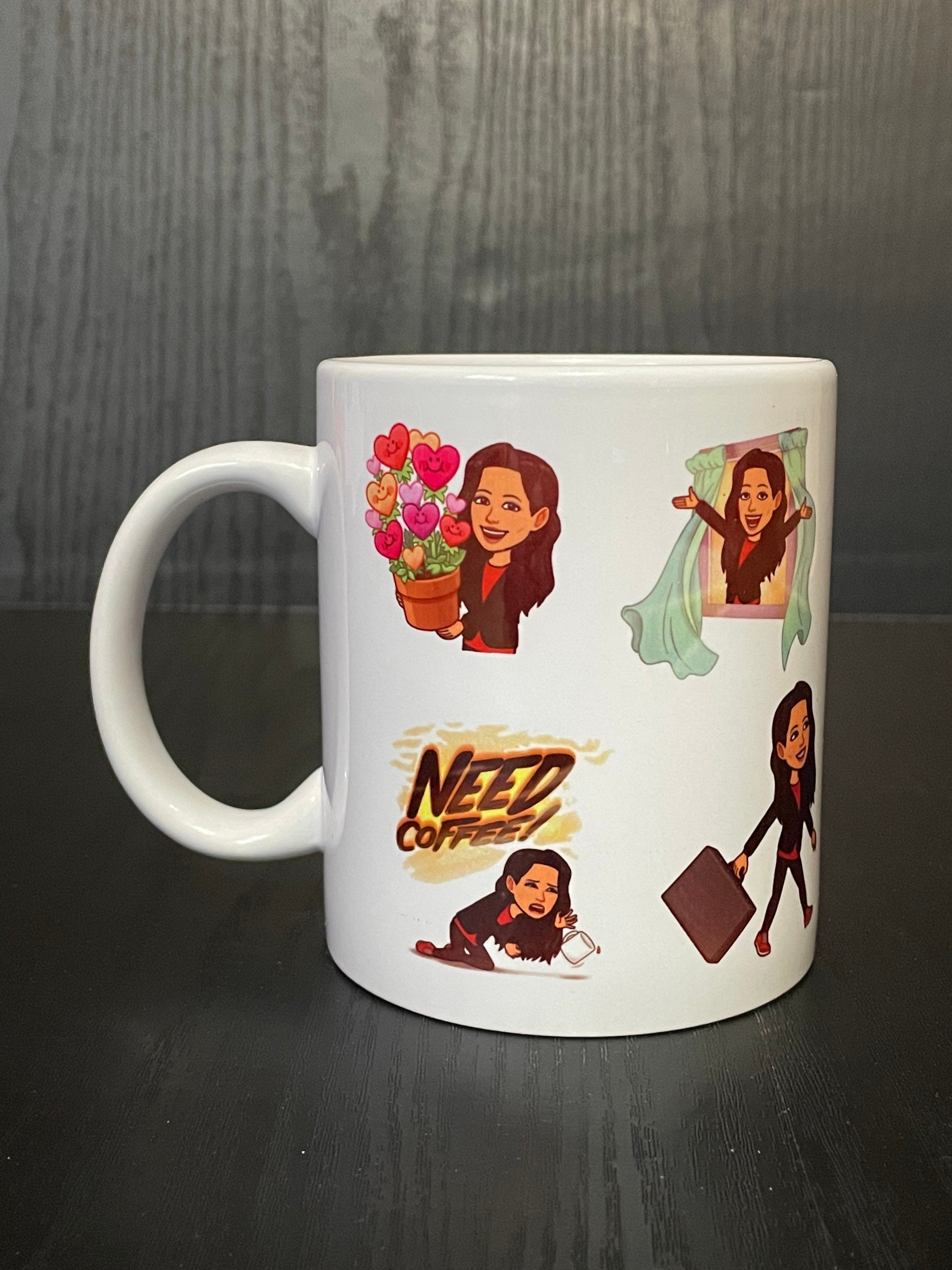 Custom Bitmoji Coffee Cup - Etsy