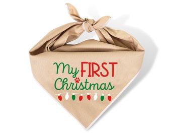 Dog Scarf First Christmas - Etsy