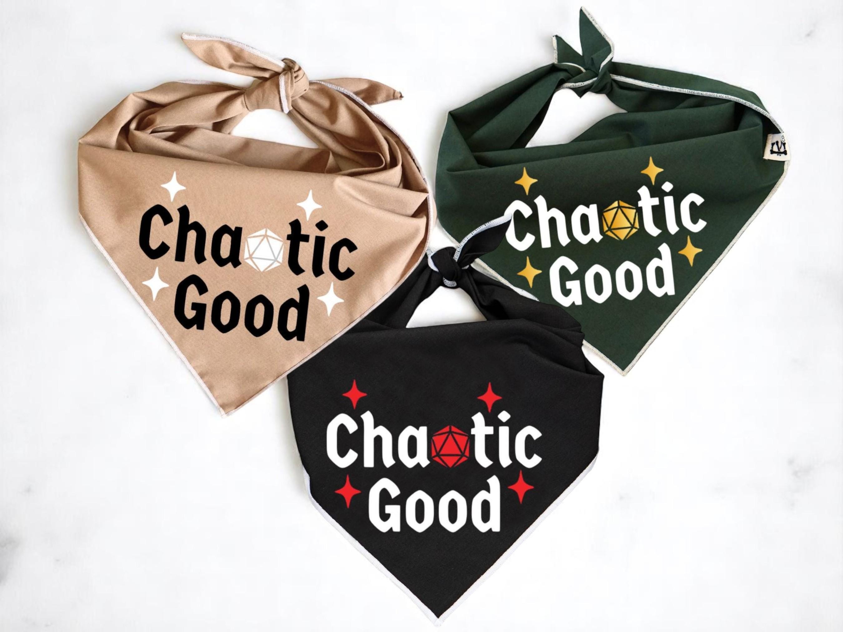 Chaotic Good Dog Bandana Dnd Inspired Pet Scarf Funny Gamer Dog Outfit ...