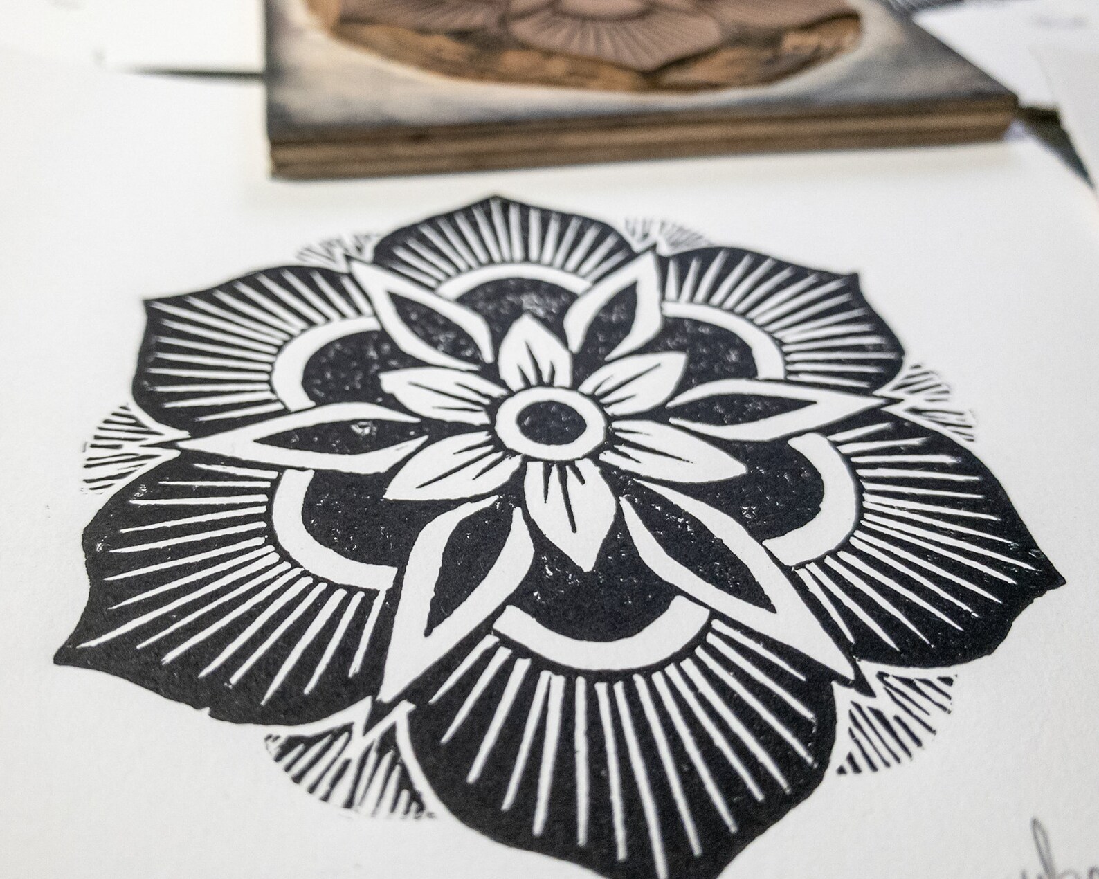 Hand Carved Mandala Block Print Perfect for Small Space Home - Etsy