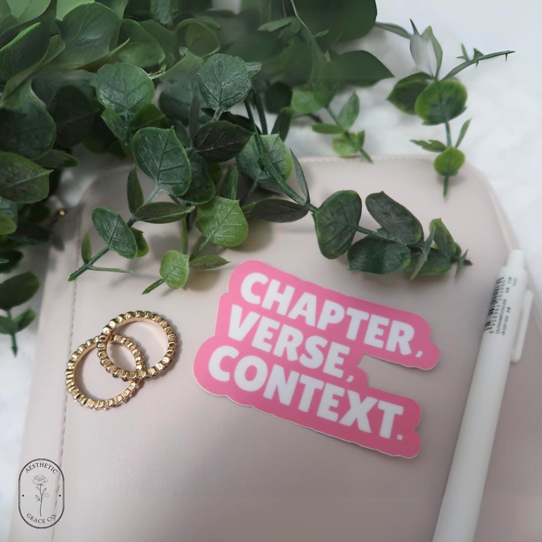 Chapter Verse Context Sticker | Bible Journaling Sticker | Bible ...