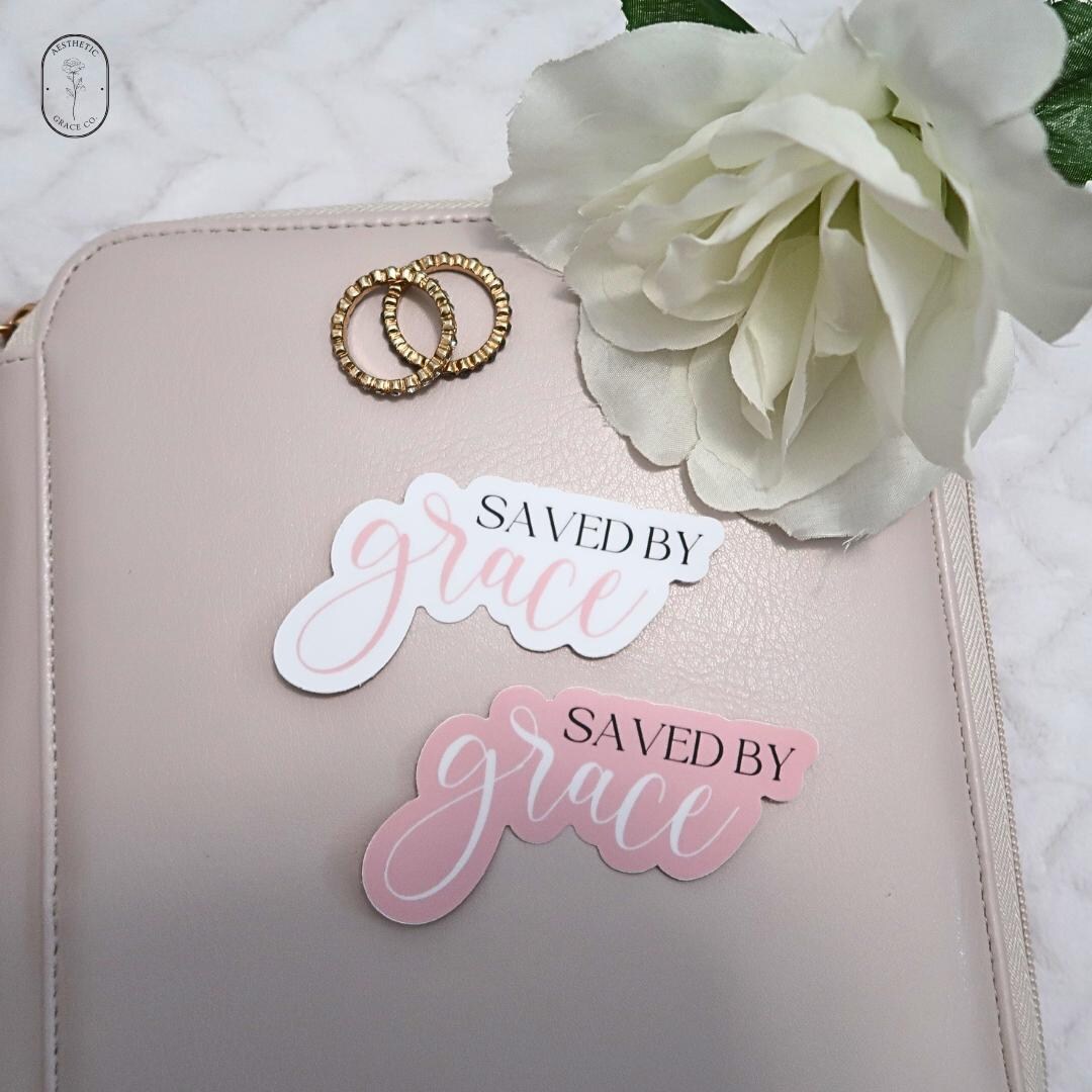 Saved by Grace Sticker | Bible Journaling Sticker | Bible Sticker ...