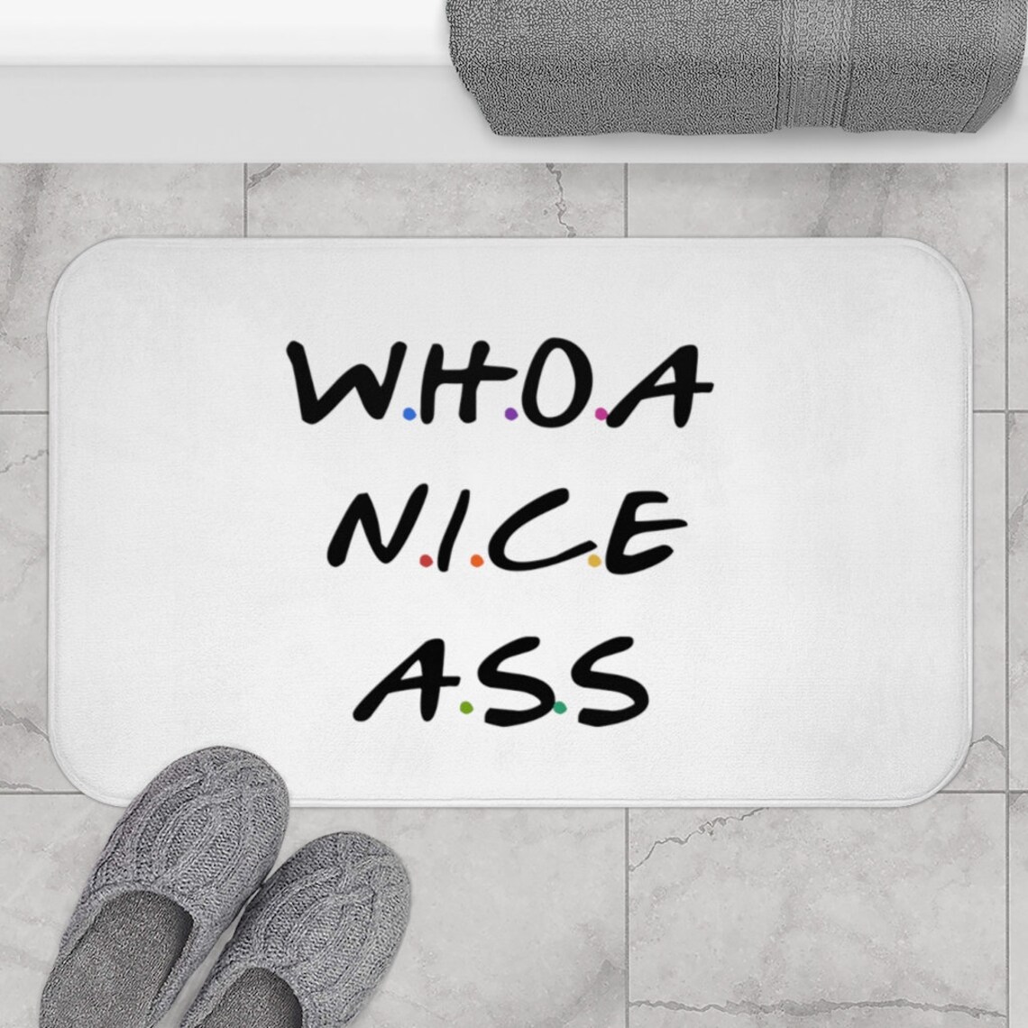 Whoa Nice Ass Bath Mat Funny Bath Mats Non Slip Bath Mats - Etsy