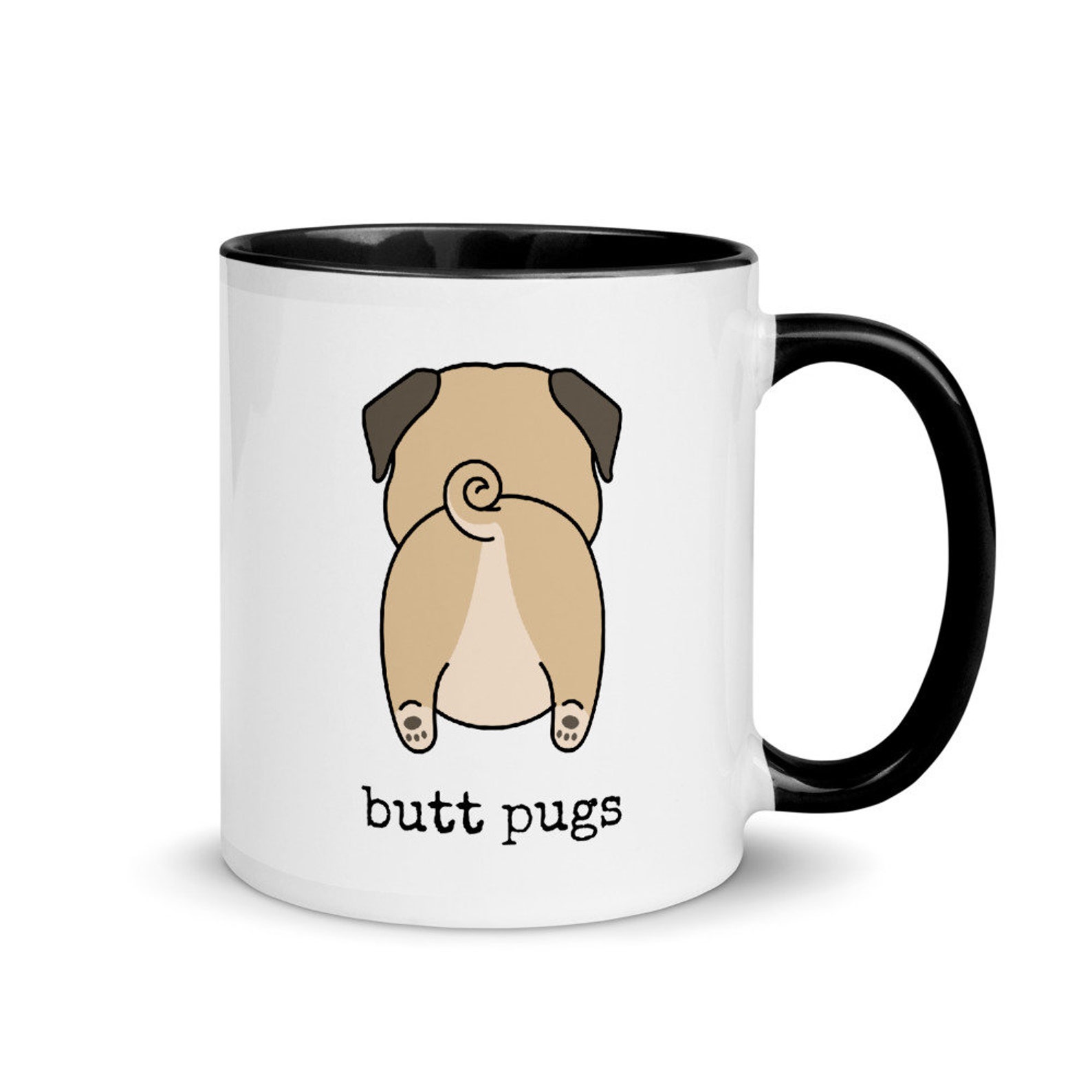 Butt Pugs Mug Coffee Mug Pug Lover Pet Lovers | Etsy