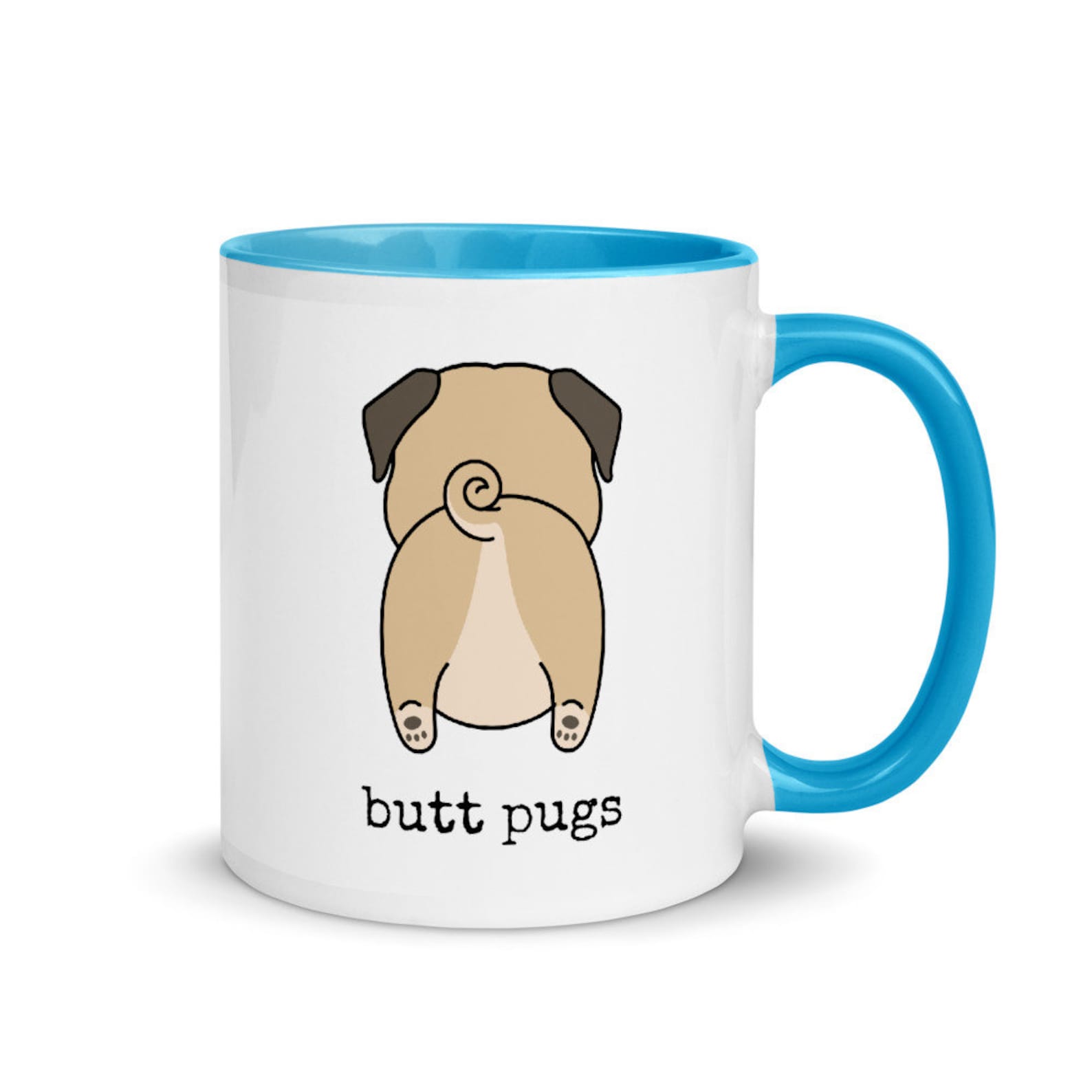 Butt Pugs Mug Coffee Mug Pug Lover Pet Lovers | Etsy