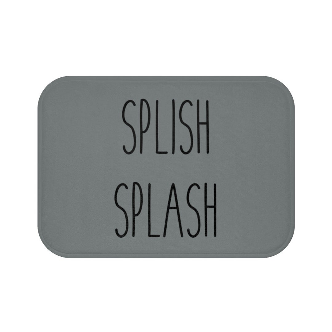 Splish Splash Bath Mat Decoración Del Baño Decoración Del Etsy España
