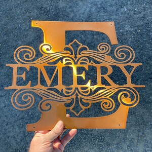 Fancy Swirl Family Name Sign, Last Name Sign, Stylish Personalized Gift ...