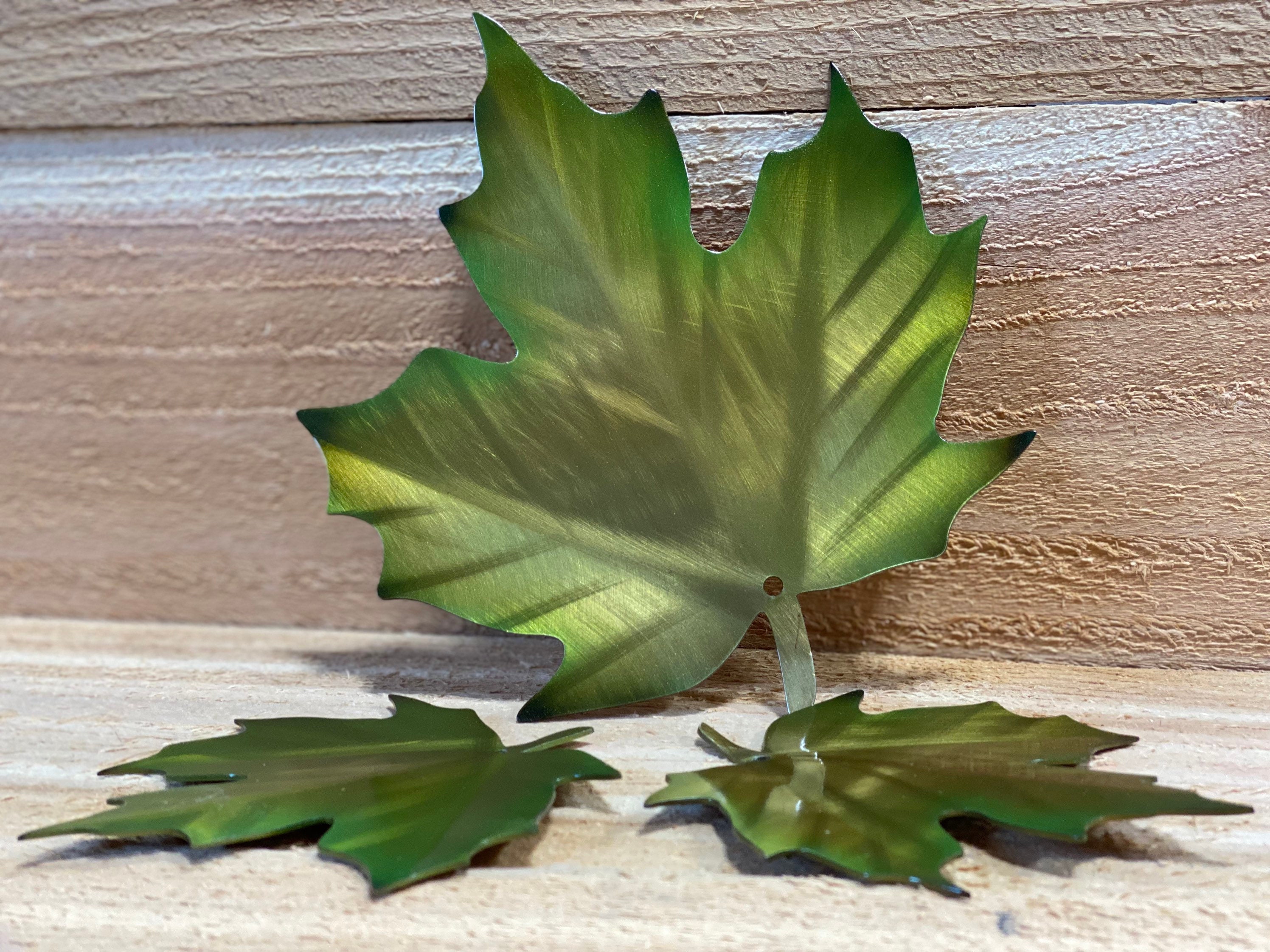 Maple Leaf Metal Wall Hanging Metal Leaf Art Autumn Wall | Etsy