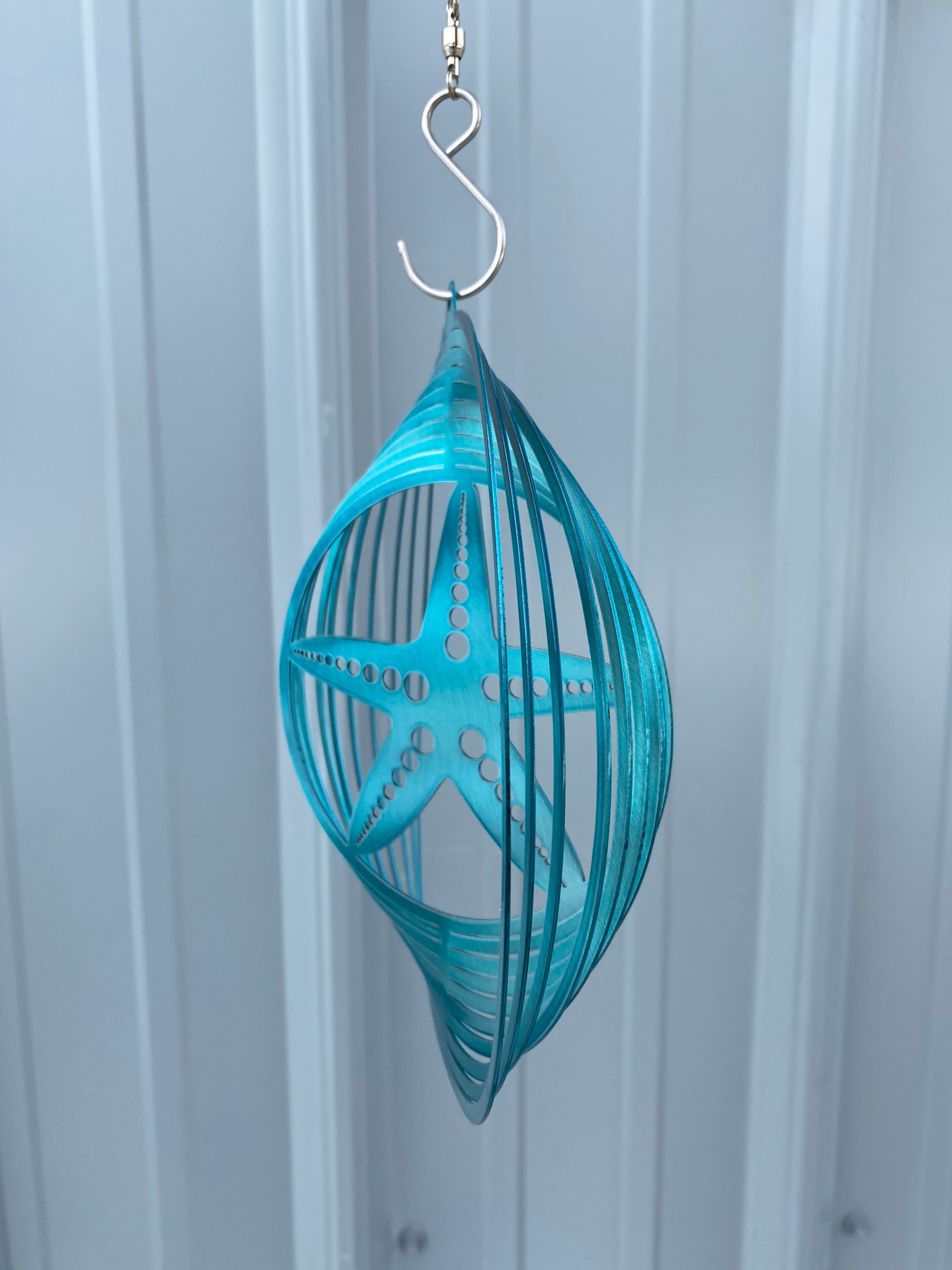 Star Fish Metal Wind Spinner Beach House Decor Coastal - Etsy