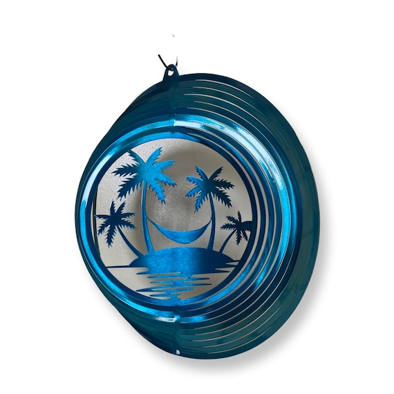 Beach Scene Wind Spinner Pool House Decor Coastal Themed - Etsy