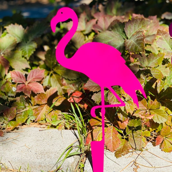 Metal Pink Flamingo Yard Decorations - Etsy