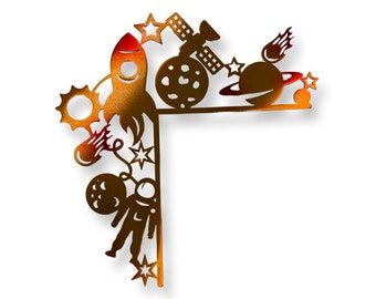 Outer Space Metal Door Frame Decoration Boys Room Decor - Etsy