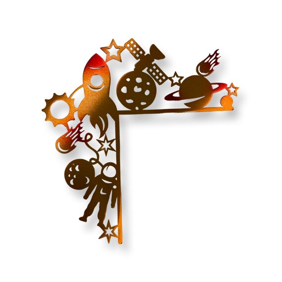 Outer Space Metal Door Frame Decoration Boys Room Decor - Etsy