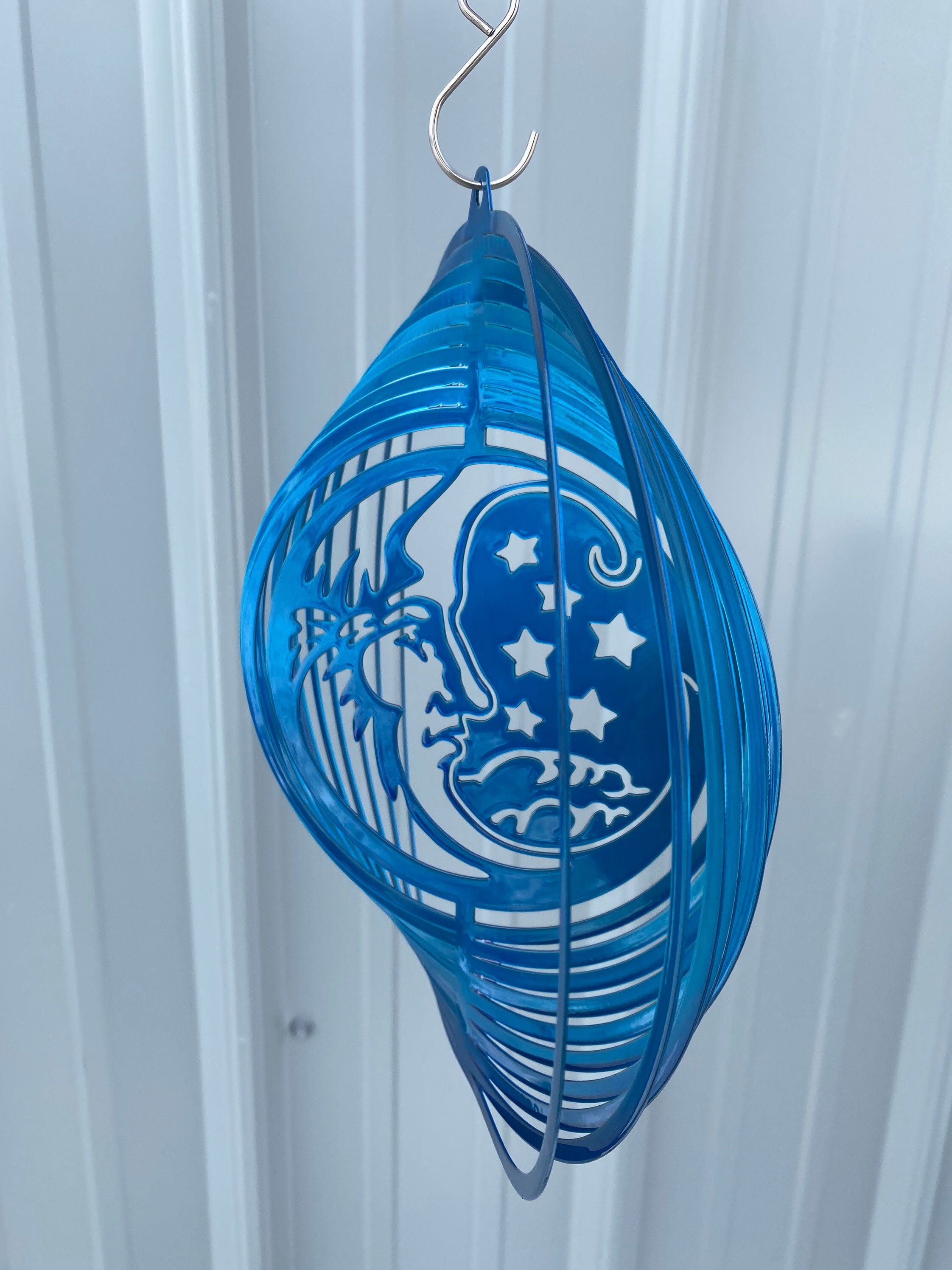 Metal Moon and Stars Art Wind Spinner Wind Spinner Sun - Etsy