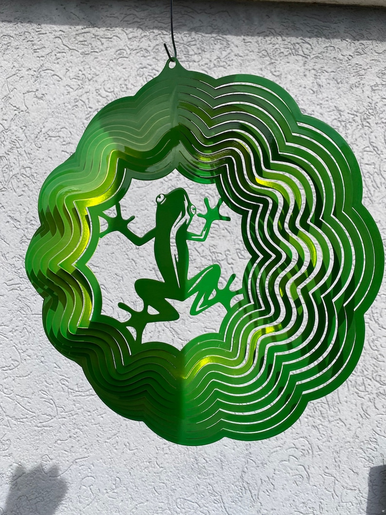 Frog Wind Spinner Garden Wind Spinner Frog Decor - Etsy