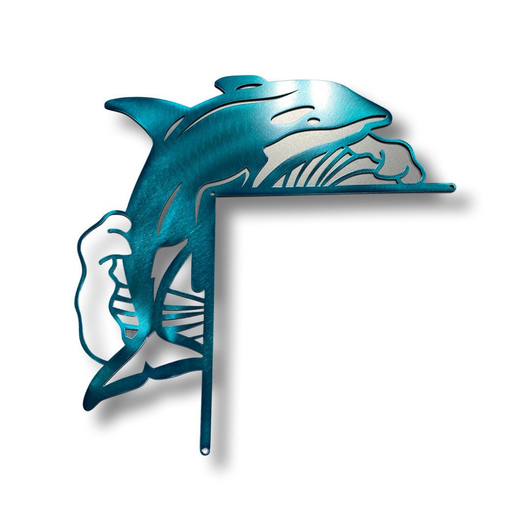 Orca Metal Door Frame Decoration, Coastal Themed Decor, Ocean Themed ...