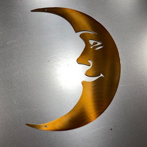 Classic Happy Moon Metal Garden Yard Art, Lunar Designs, Celestial ...