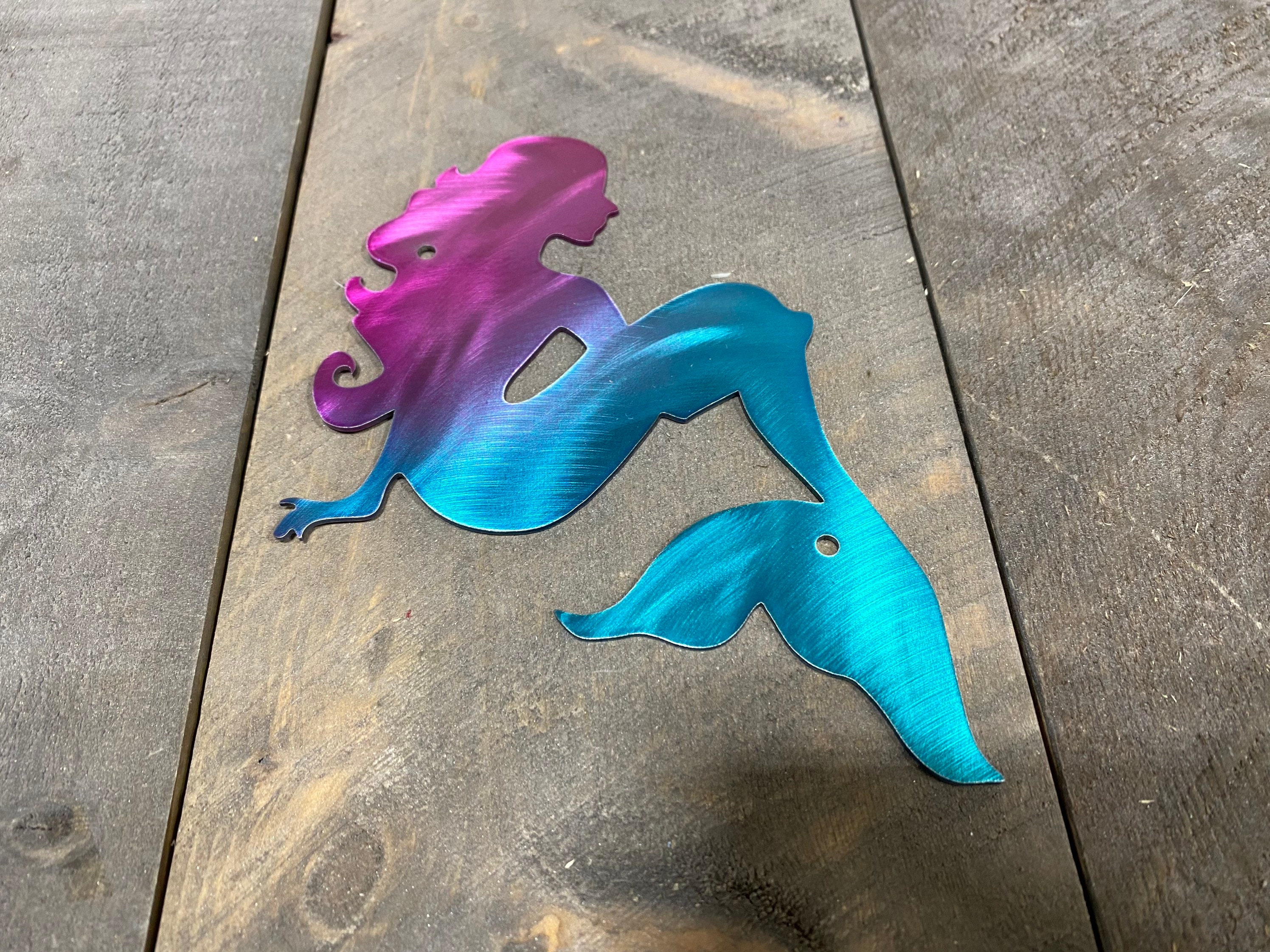 Mermaid metal decor beach house decor coastal themed decor | Etsy