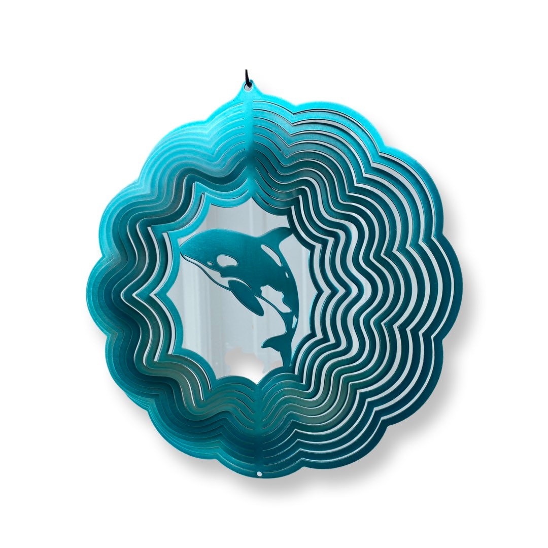 Orca Wind Spinner, Killer Whale Decor, Coastal Themed Decor, Garden ...