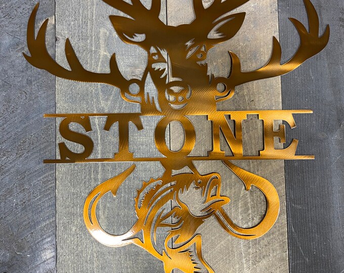 Welcome Fishing Custom Metal Name Sign - Etsy