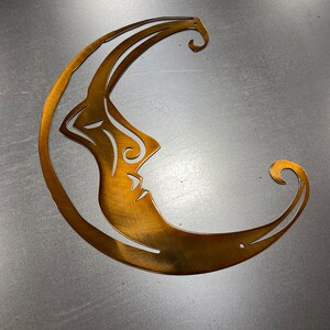 Whimsical Moon Metal Garden Yard Art, Lunar Designs, Celestial Metal ...