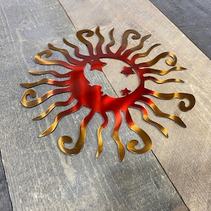 Retro Metal Sun, Sun Metal Art, Sun Metal Decor, Rustic Metal Decor ...