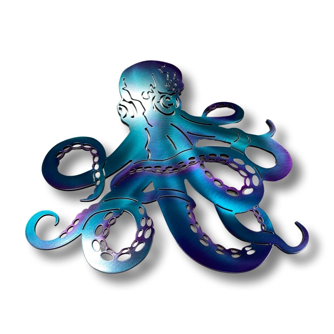 Octopus Metal Wall Hanging Coastal Themed Decor Beach House - Etsy