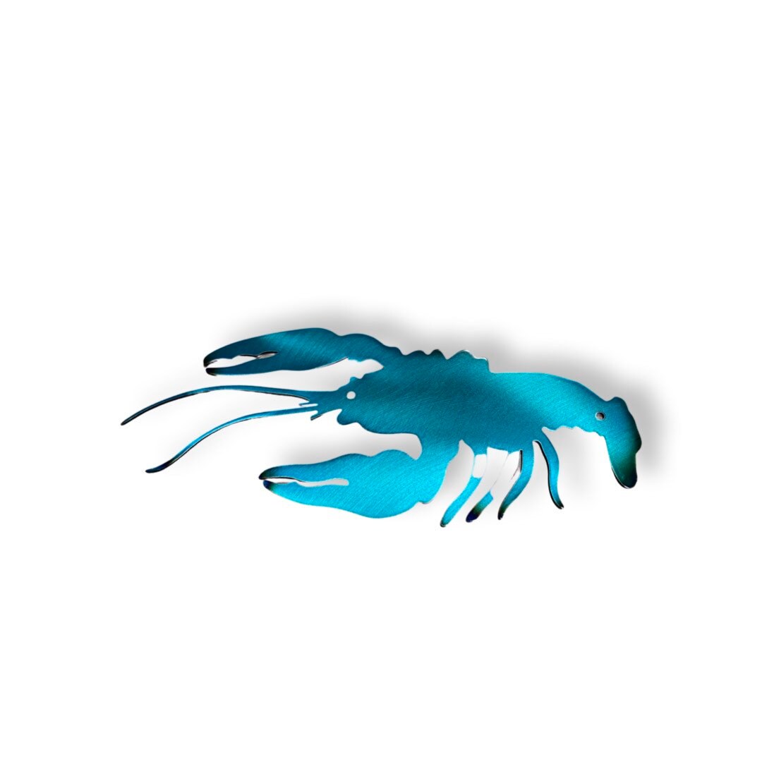 Lobster Coastal Metal Wall Hanging, Beach House Decor, Pool House Decor ...