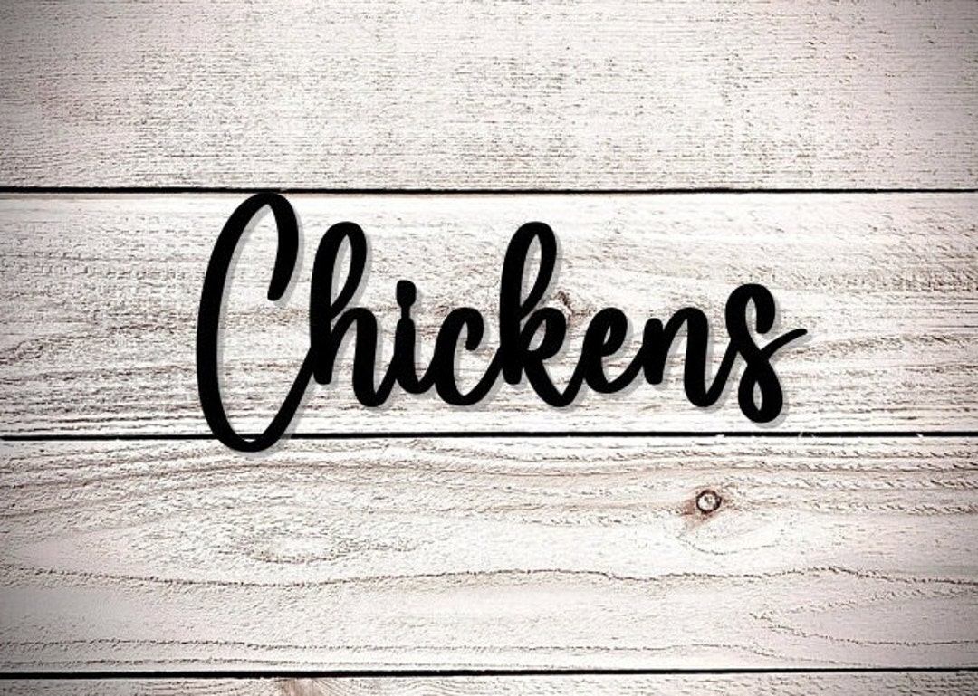 Chickens Text Metal Sign, Chicken Coop Hanging, Home Wall Accent, Home ...