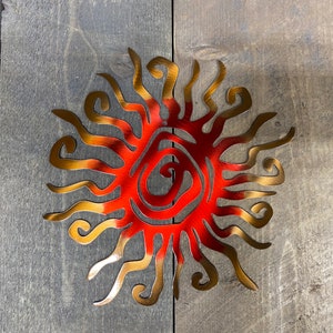 Retro metal sun sun metal art sun metal decor rustic metal | Etsy