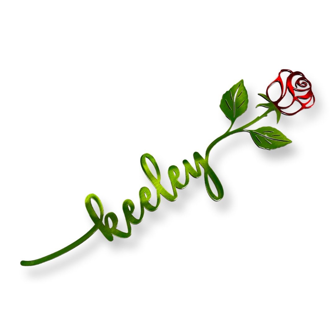 Personalized Forever Rose Metal Wall Hanging, Thoughtful Spouse Gift ...