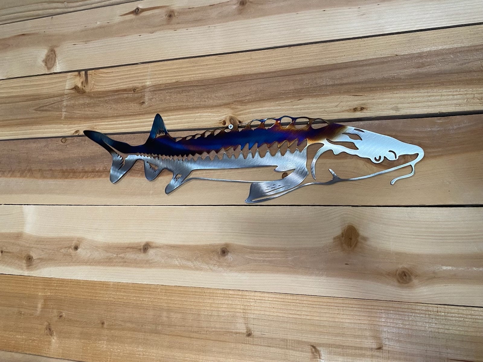 Sturgeon Metal Wall Hanging, Sturgeon Wall Accent, Sturgeon Metal Art ...
