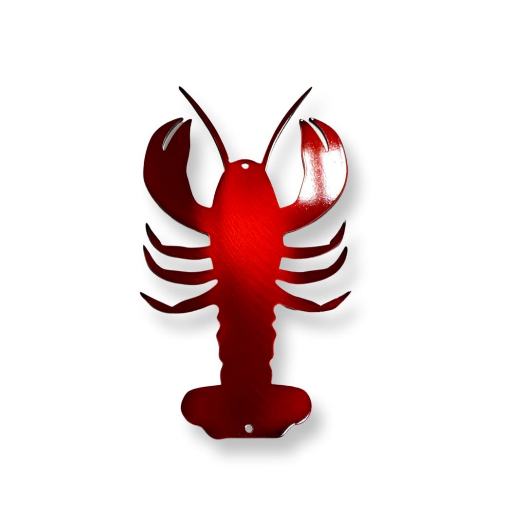 Lobster Coastal Metal Wall Hanging, Beach House Decor, Pool House Decor ...