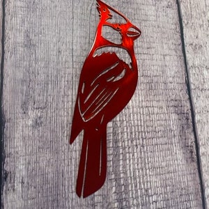 Red Cardinal Metal Wall Hanging. Garden Decor, Gift for Gardener ...