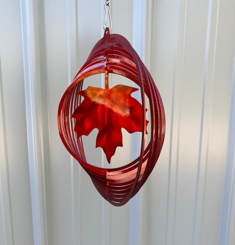 Maple Leaf Wind Spinner, Maple Leaf Art, North East Gifts, Fall Decor ...