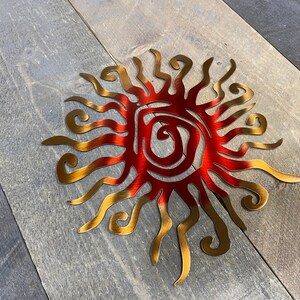 Retro metal sun sun metal art sun metal decor rustic metal | Etsy