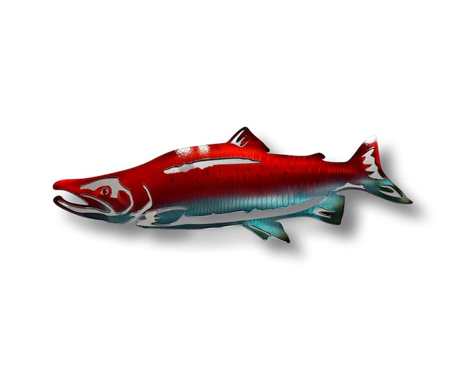 Vtg Wooden Fish Signs, 3 D Realistic Fish Signs, Atlantic Salmon Wooden ...