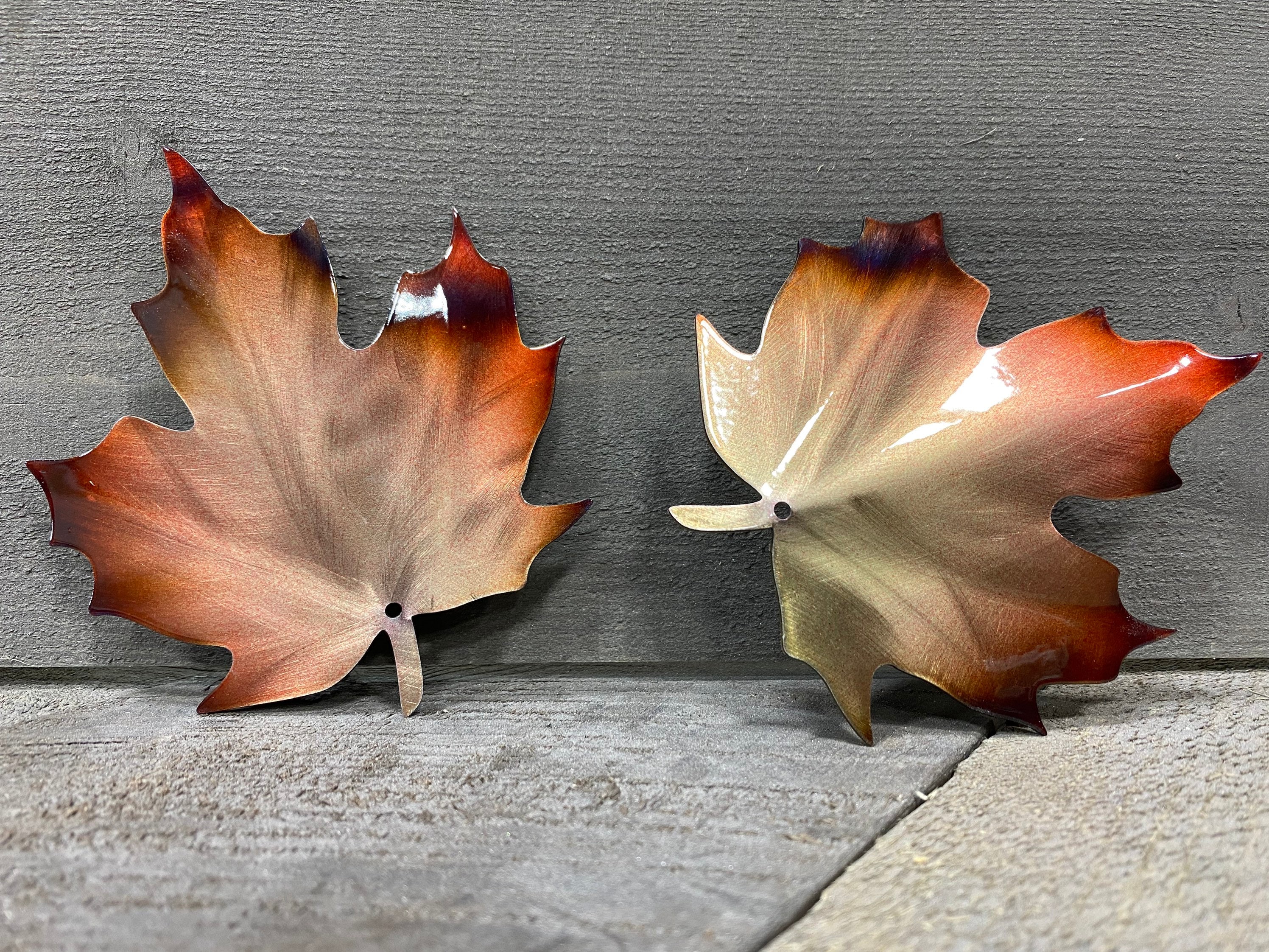 Maple Leaf Metal Wall Hanging Metal Leaf Art Autumn Wall | Etsy