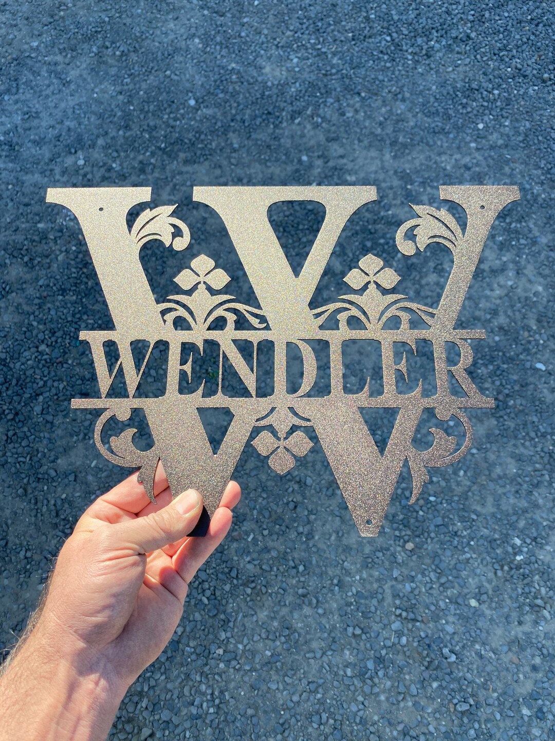 Fancy Regal Split Letter Style Name Sign Last Name Sign - Etsy