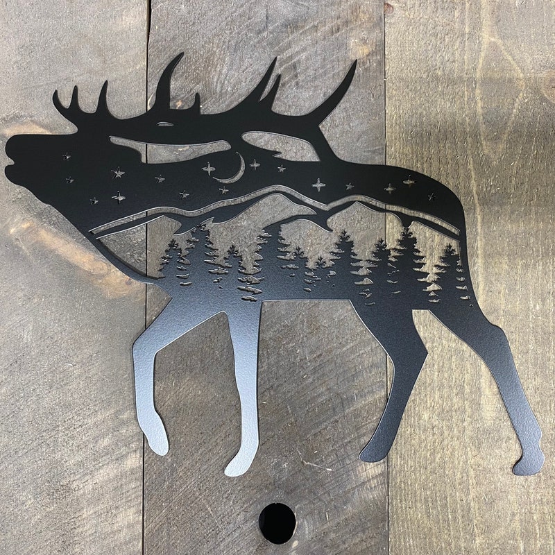 Metal Elk Sign - Etsy