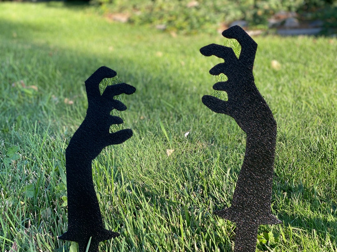 Zombie Yard Stake, Metal Zombie Hands, Metal Yard Stake, Creepy ...