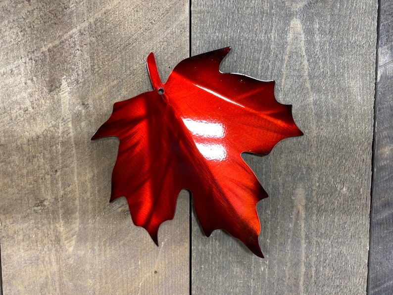 Maple Leaf Metal Wall Hanging, Metal Leaf Art, Autumn Wall Accent, Fall ...