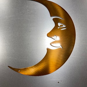 Classic Happy Moon Metal Garden Yard Art, Lunar Designs, Celestial ...