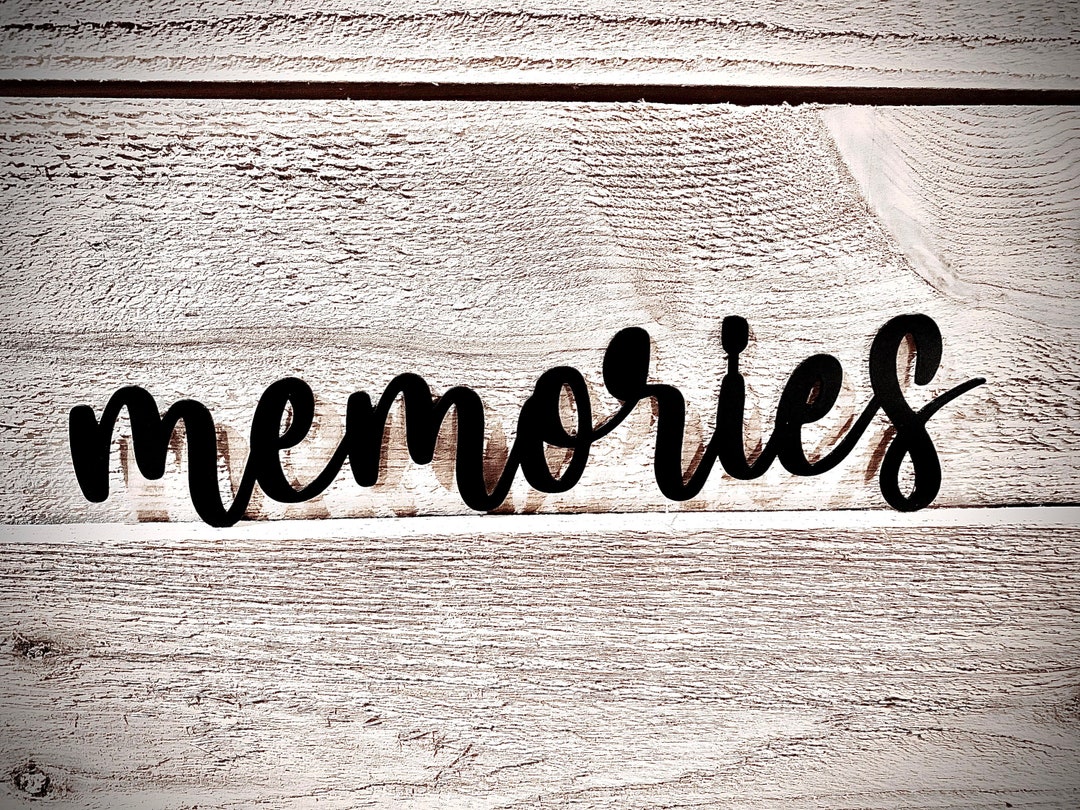 Memories Text Metal Sign, Home Wall Accent, Home Redecoration Idea ...